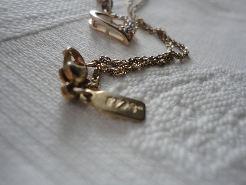Vintage Heart Necklace Diamond Chip Pendant Gold 925 - Etsy