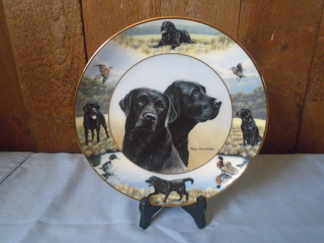 Royal Doulton Labrador Retrievers Plate, Nigel Hemming Art - Etsy