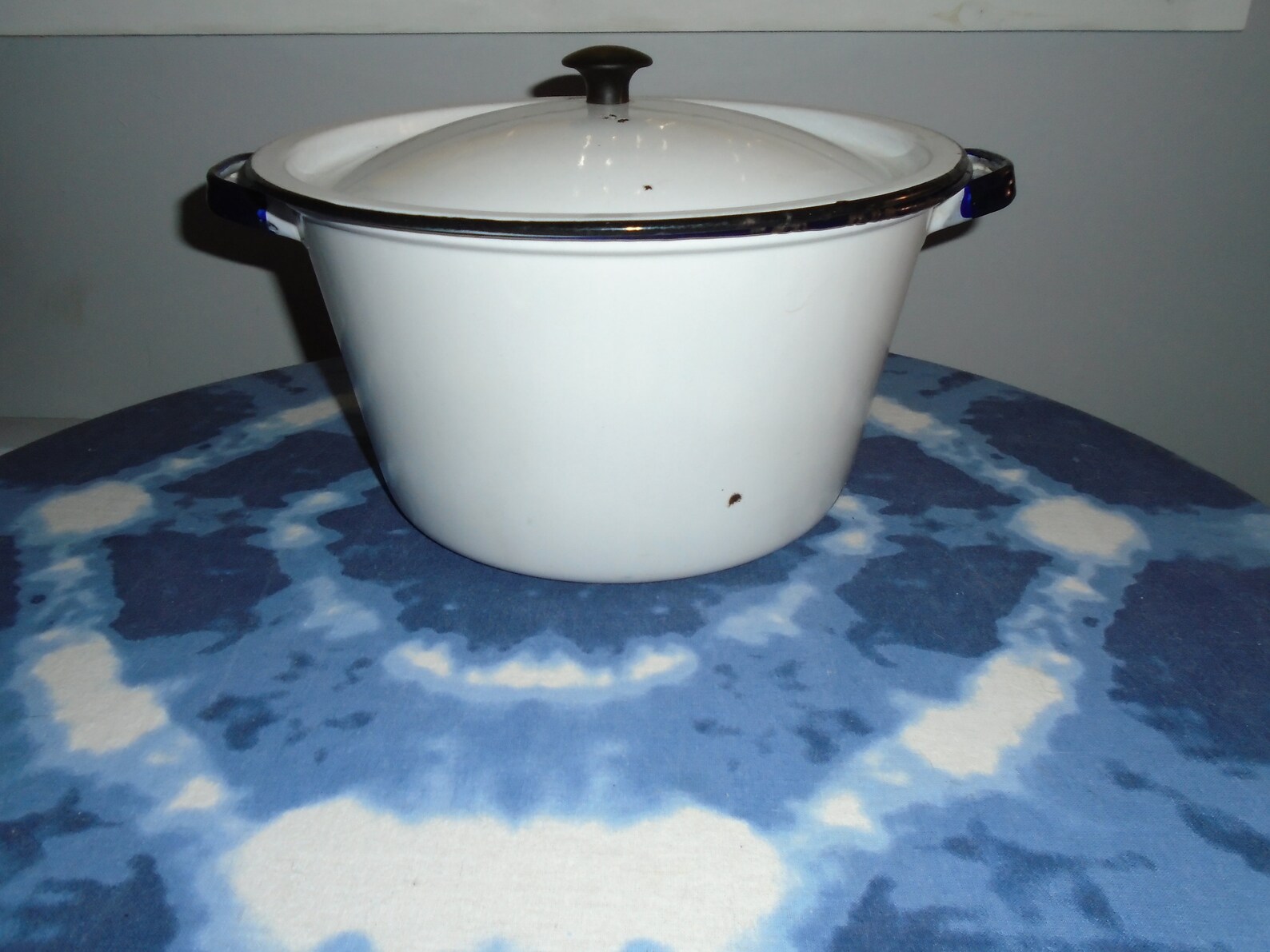 Vintage Enamelware Stock Pot With Lid Farmhouse Kitchen Decor - Etsy