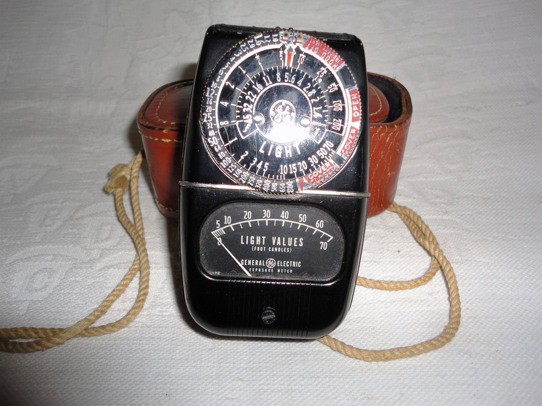 Vintage General Electric Exposure Light Meter With Brown Leather Case ...