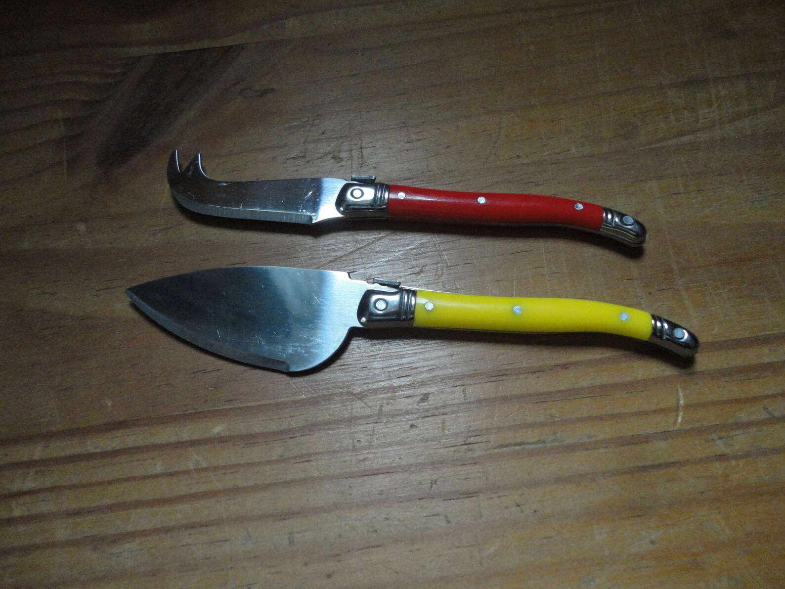 Vintage Yellow Red Handle Cheese Slicer Spreader Knives | Etsy