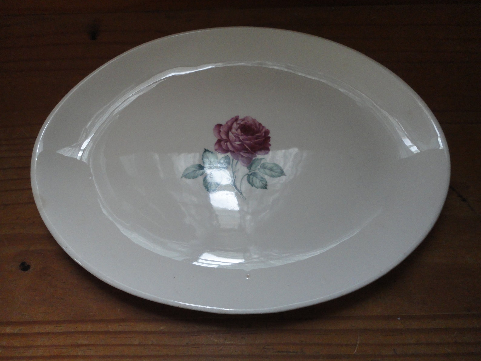 Vintage Rose Oval USA Platter | Etsy