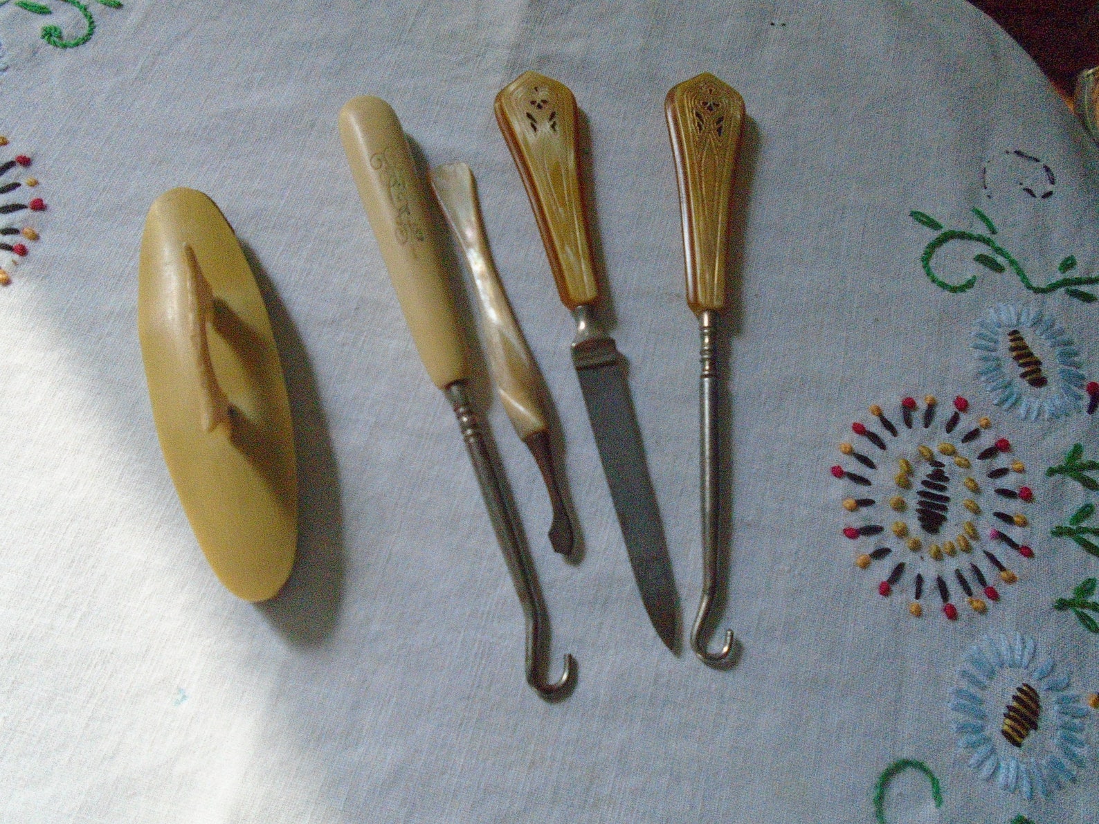 Antique Celluloid Manicure Set | Etsy