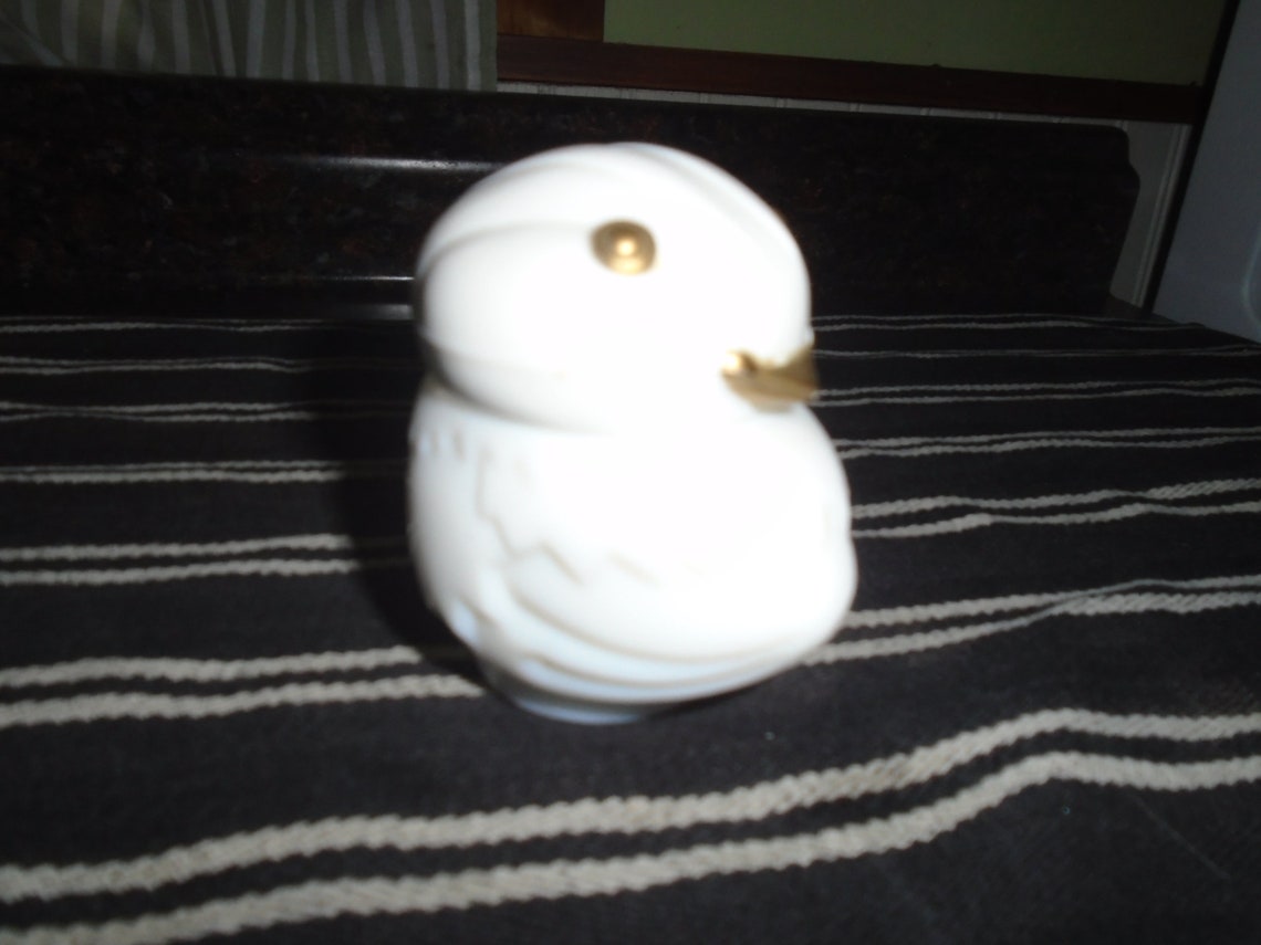 Vintage Avon Owl Snowbird White Milk Glass Perfume Jar | Etsy