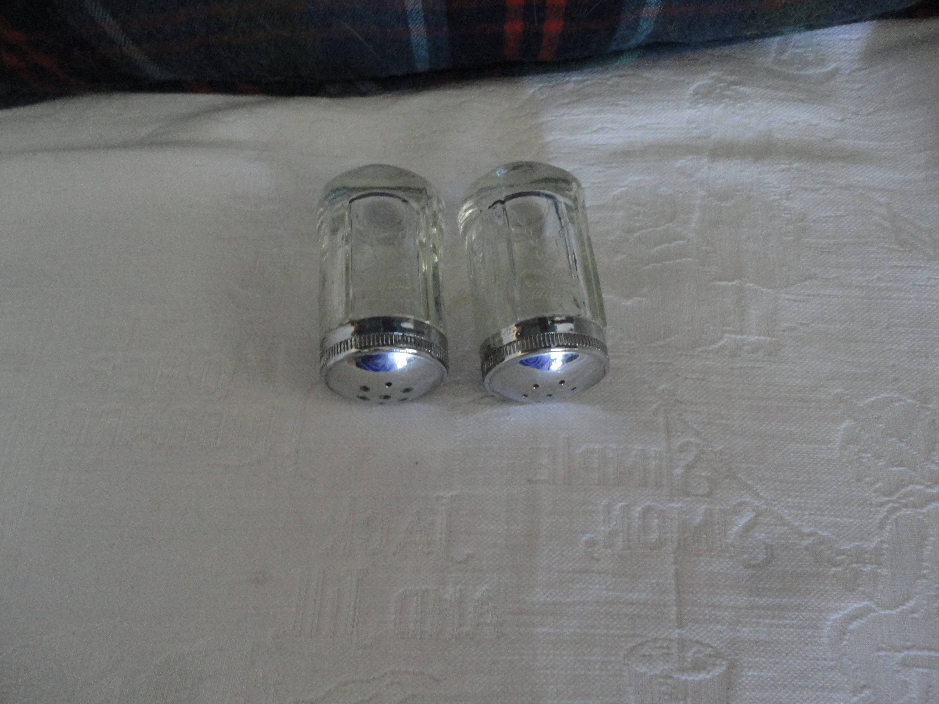 Vintage Clear Glass Salt and Pepper Shaker Set Swag Design - Etsy
