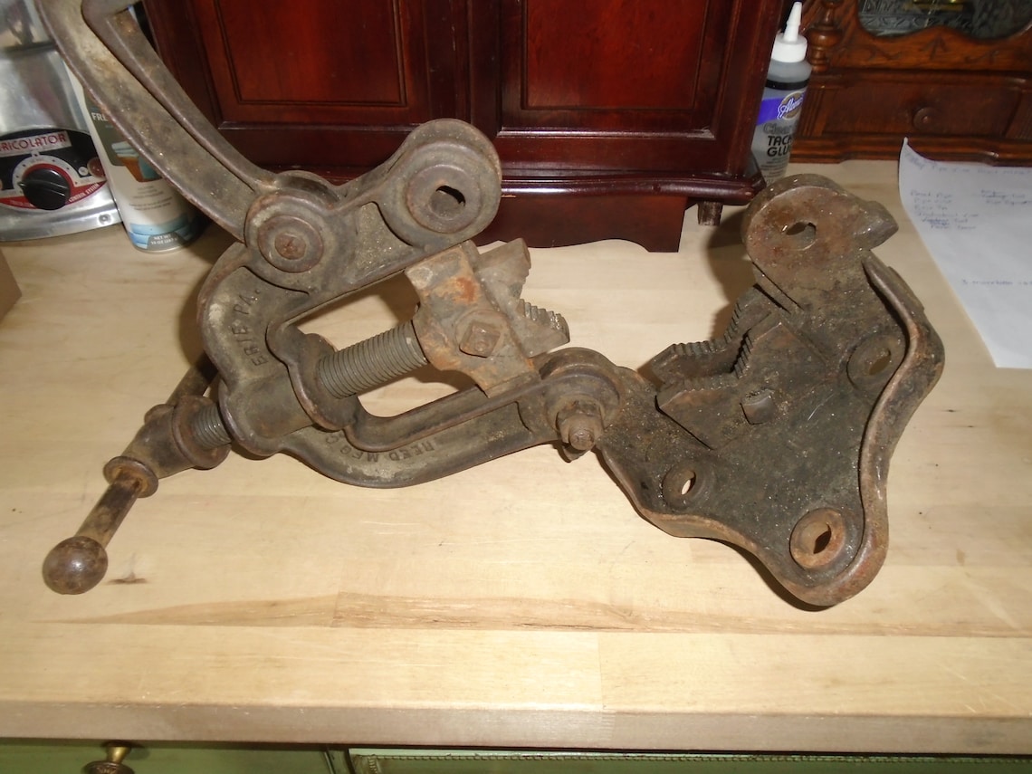 Antique Bench Clamp Pipe Vise Reed MFG Co NO 21 | Etsy