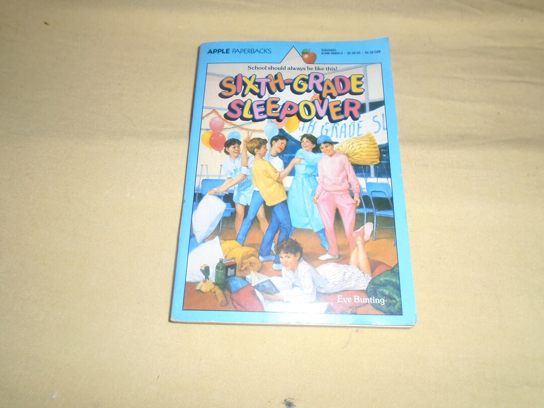 Vintage Sixth- Grade Sleepover Softcover Book by Eve Bunting - Etsy