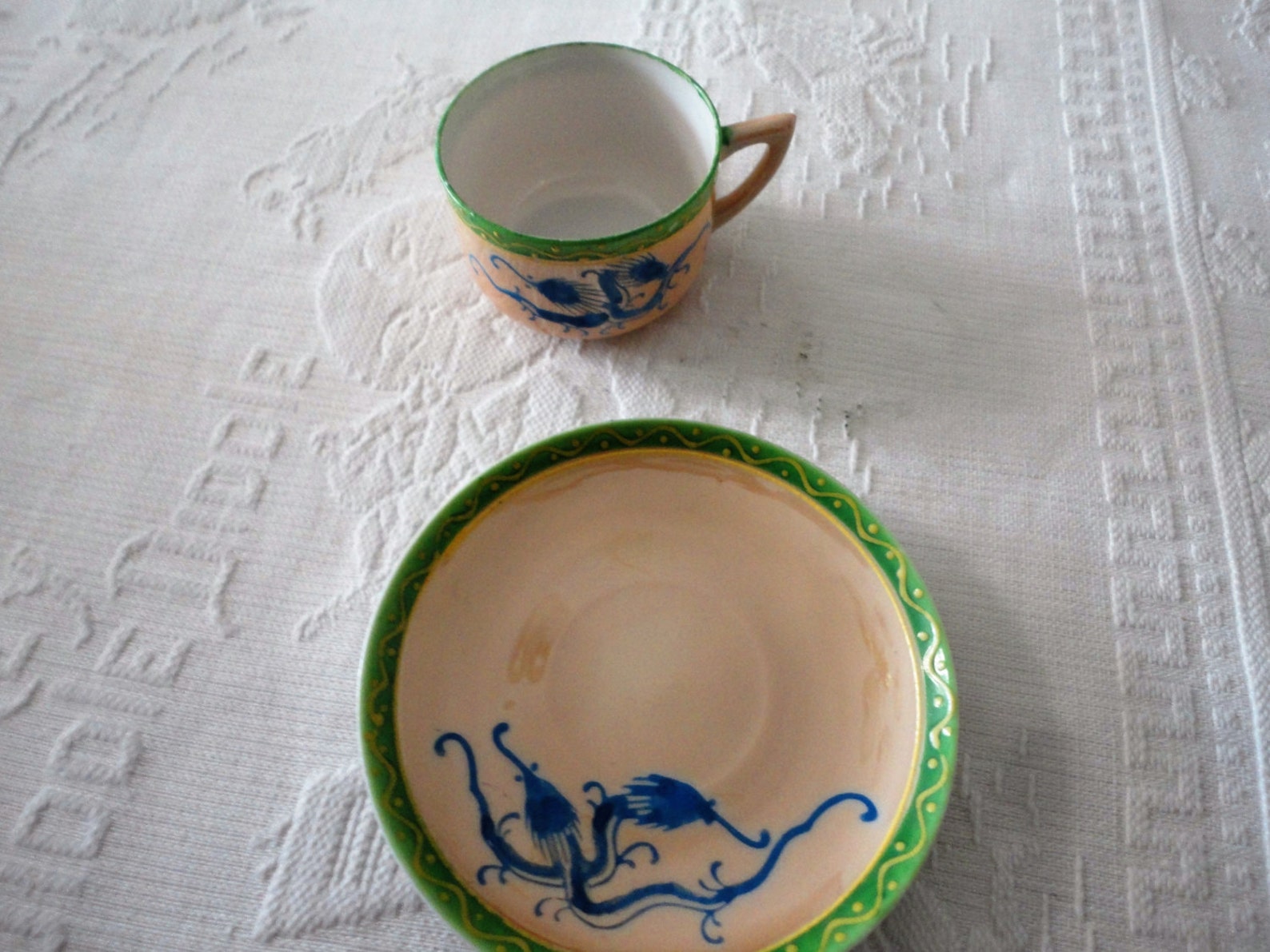 Children's Miniature Tea Cup and Saucer Set Vintage Hand - Etsy