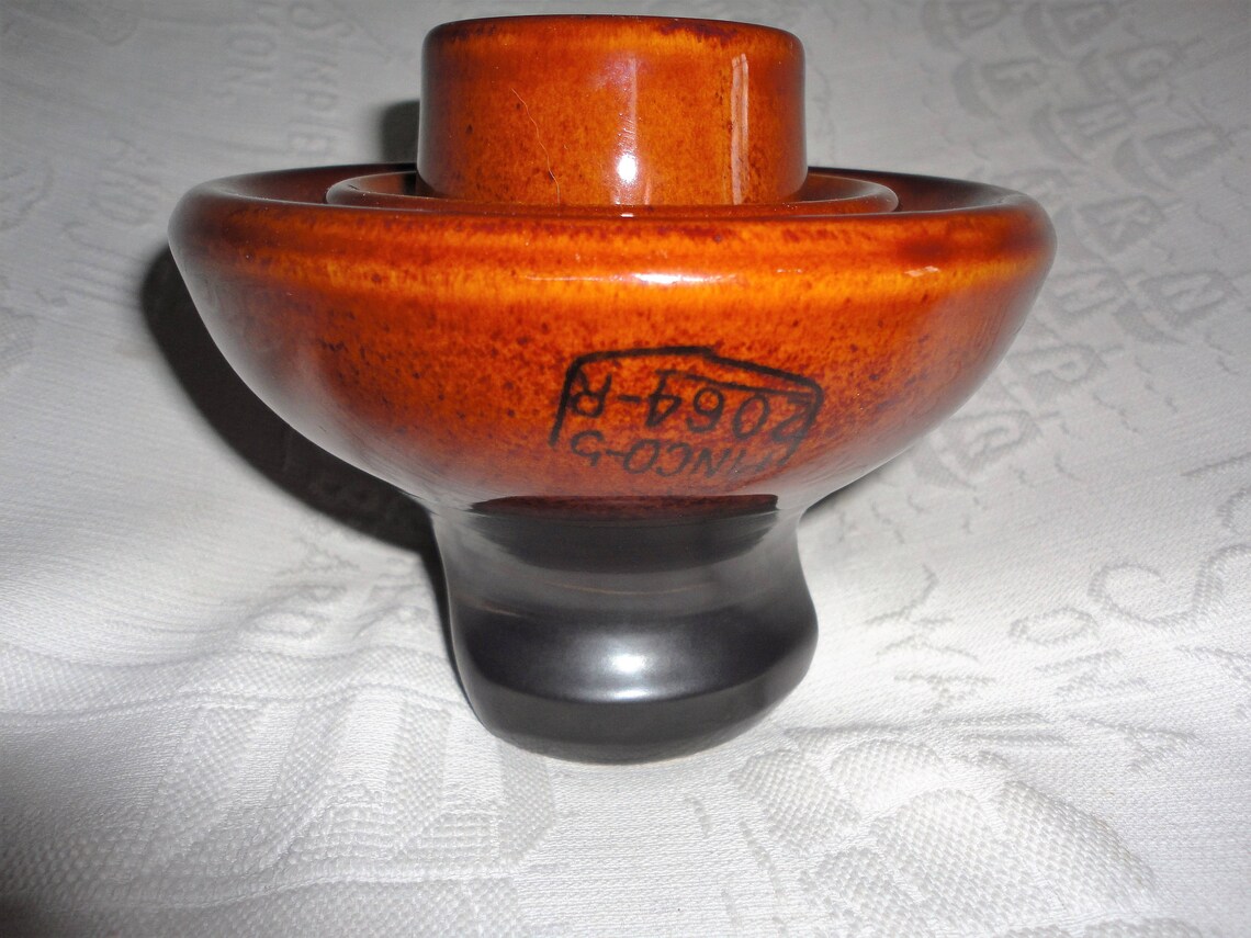 Brown Black Porcelain Pinco Insulator Candle Holder - Etsy