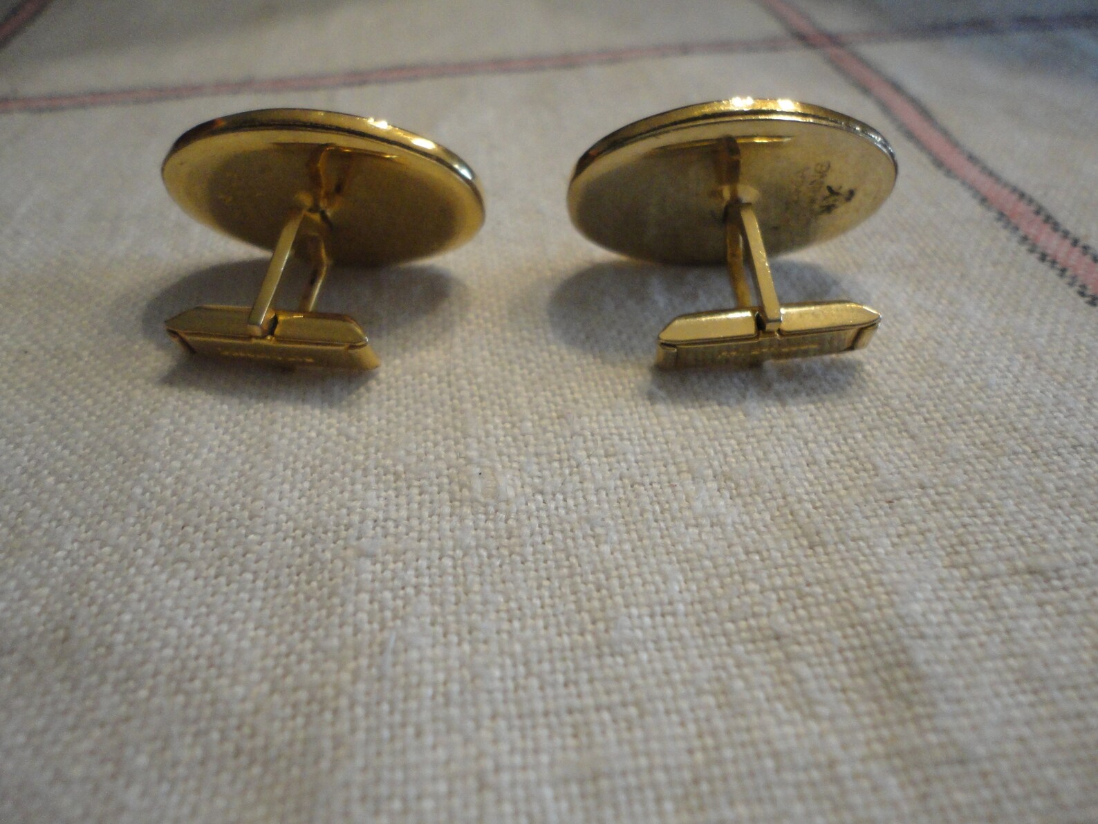 Victoria Flemming Cuff Links Hand Painted Porcelain Black and White ...