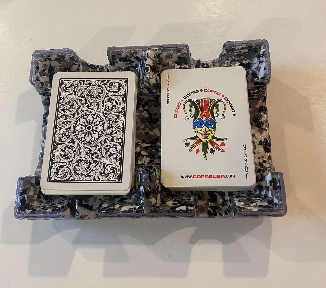 Canasta Spinner With Terrazzo Chips in Resin. Magnetic Gift Box ...