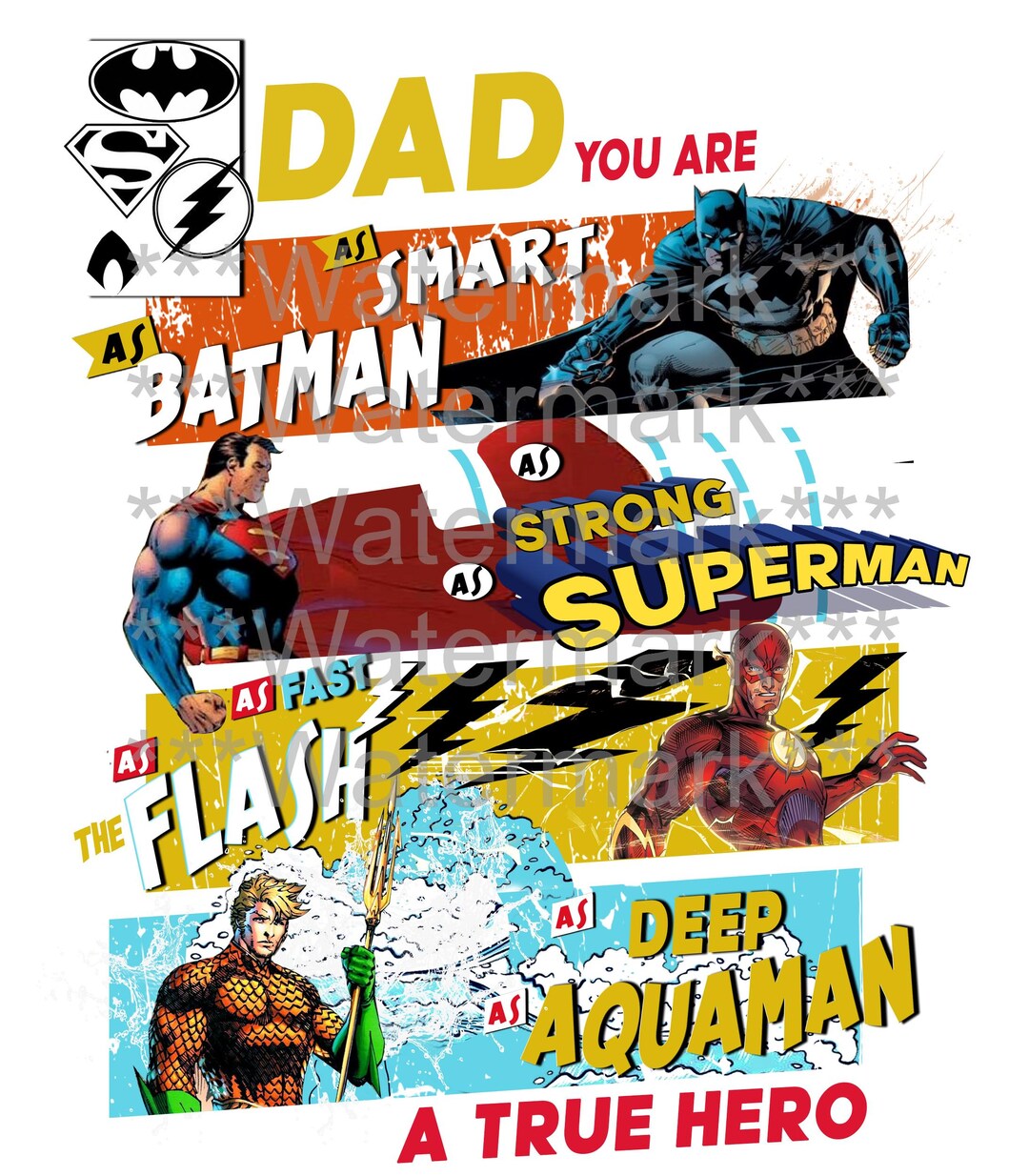 Superhero Dad PNG | DC Comics Father's Day Digital Download | Batman ...