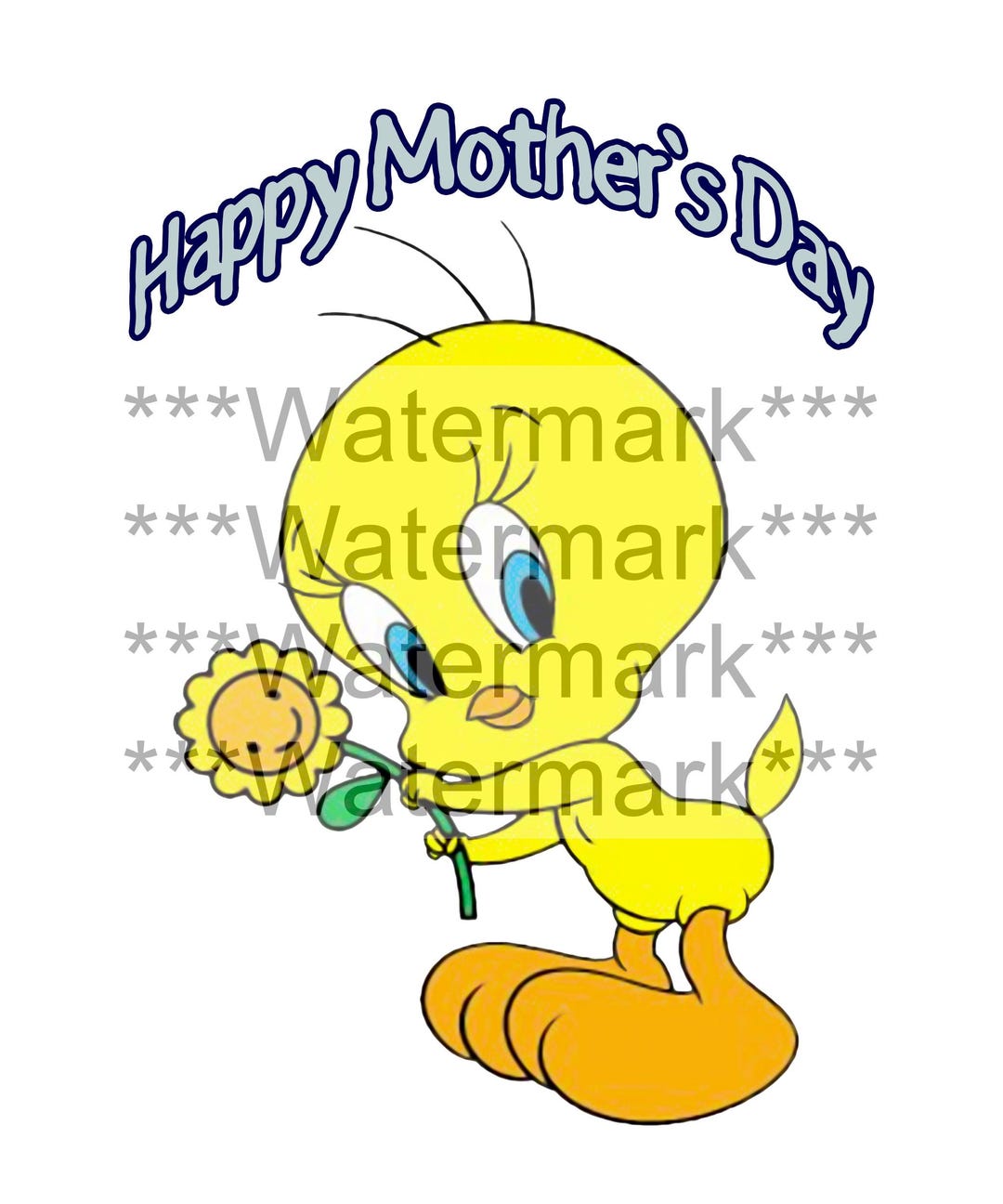 Happy Mother's Day Tweety PNG, Cute Cartoon Mom Gift, Digital Download ...