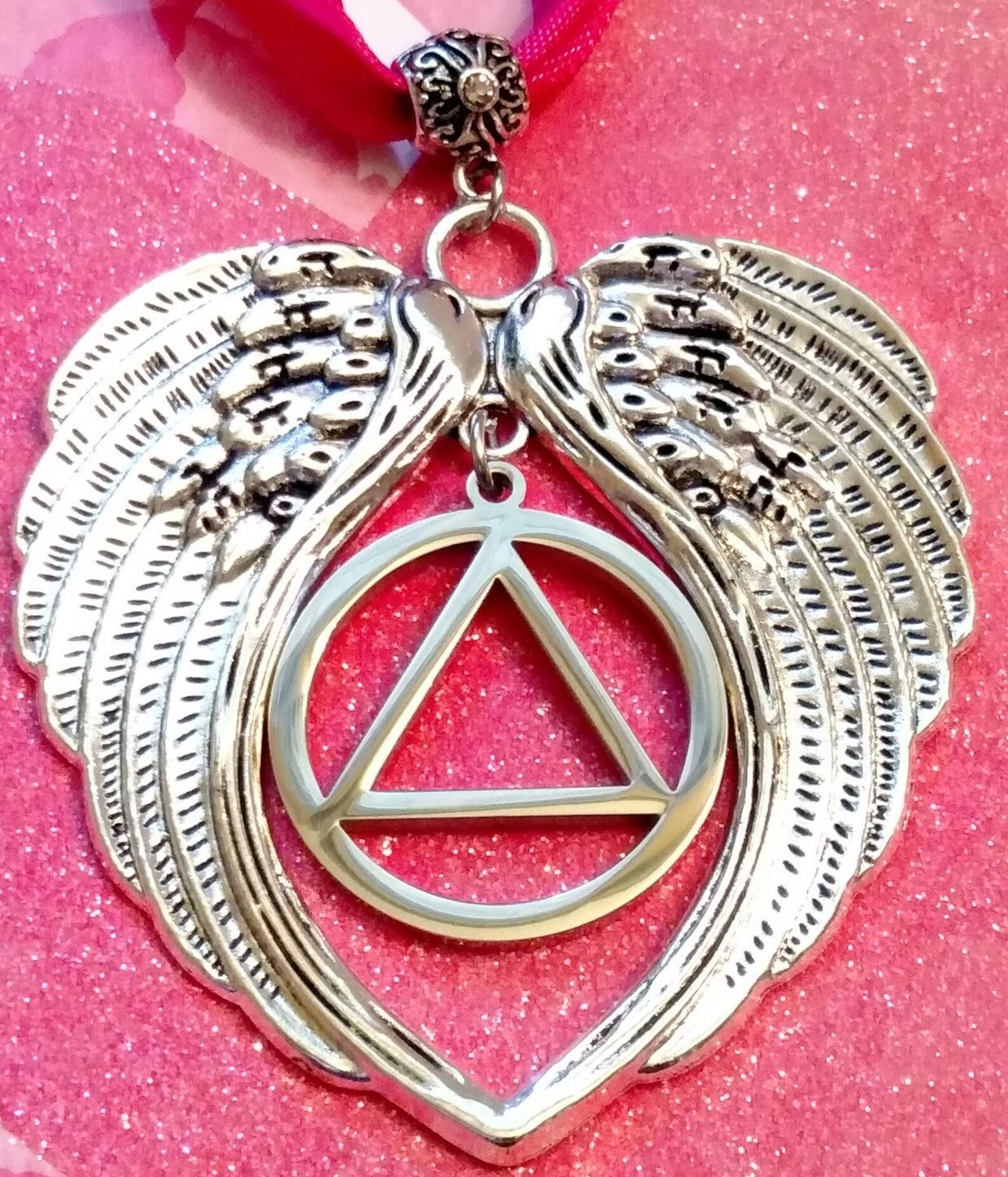 AA Tree Ornament Angel Wings Holiday Decor 12 Step Recovery | Etsy