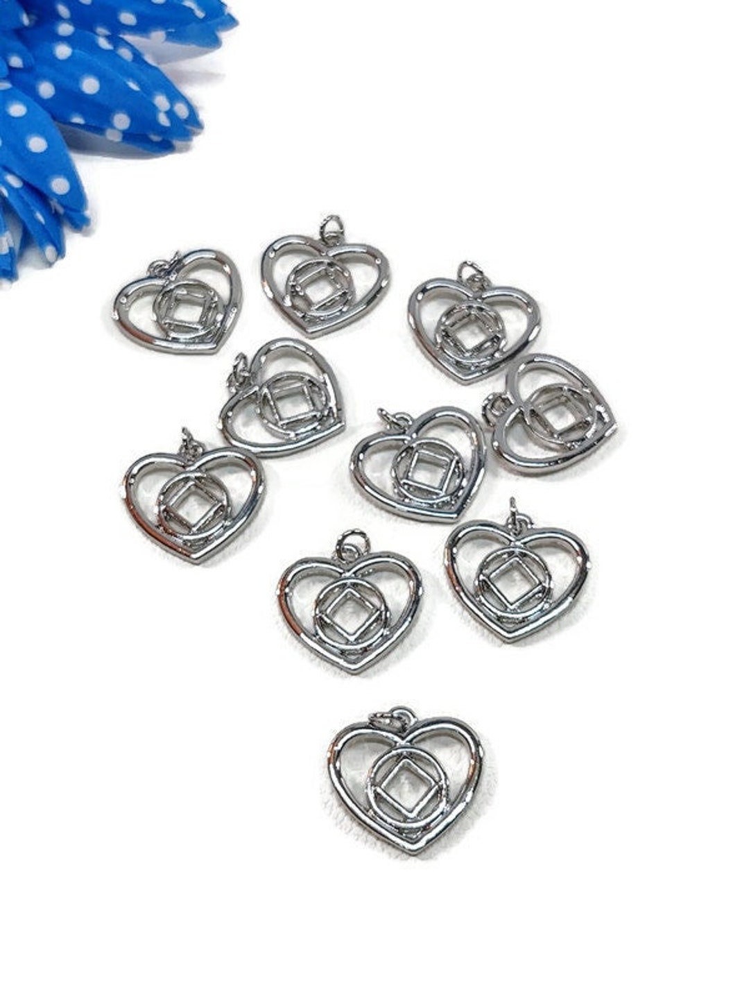 NA Heart Pendant Charms 12 Step Narcotics Anonymous Recovery Gift - Etsy