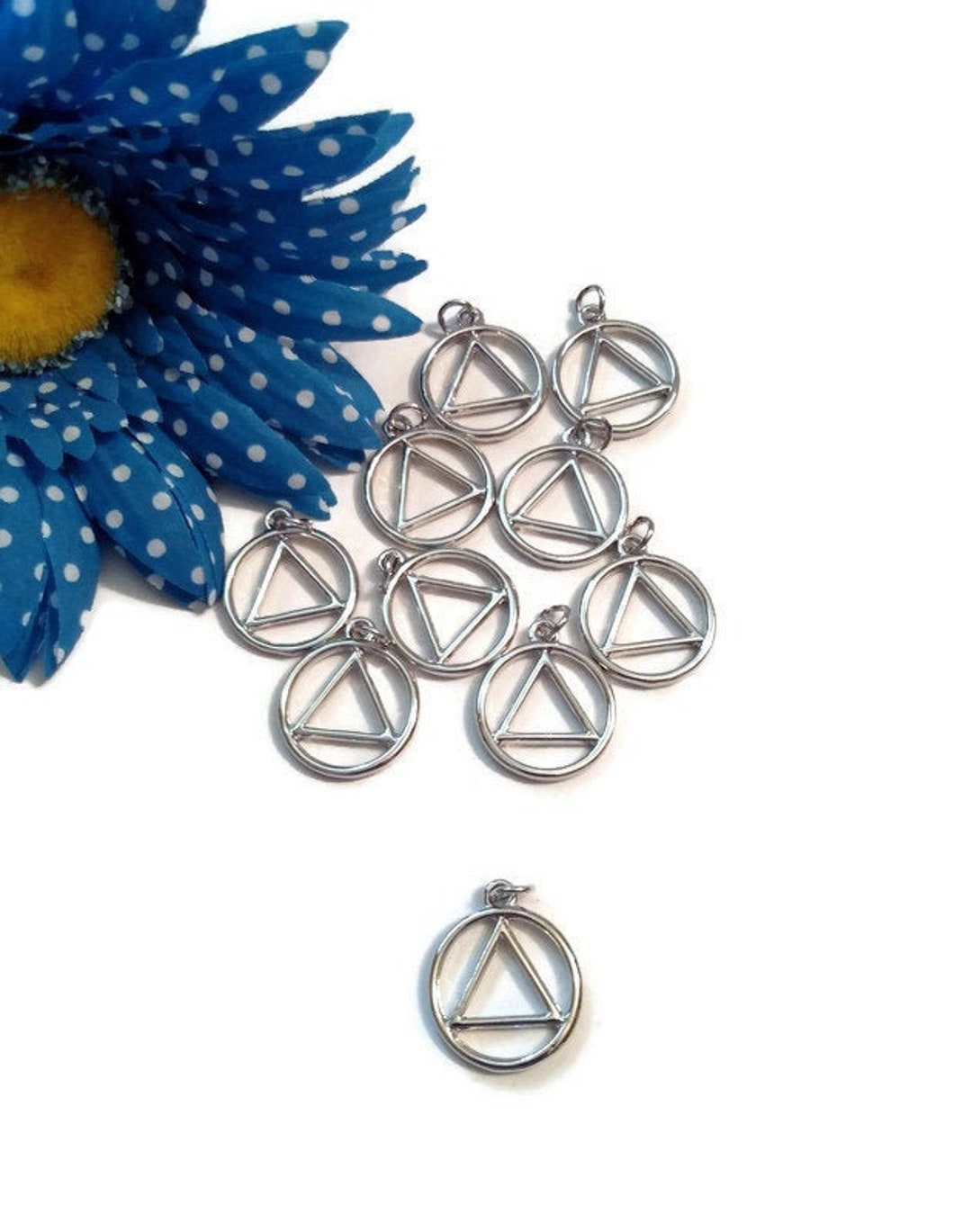 30 Pc Large AA Pendant Charms - Alcoholics Anonymous 12 Step Recovery ...