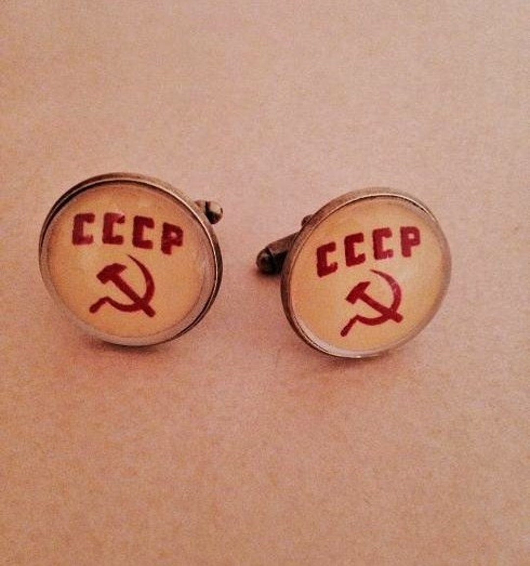 Soviet USSR CCCP Cufflinks -unique Beautiful Handmade - Etsy