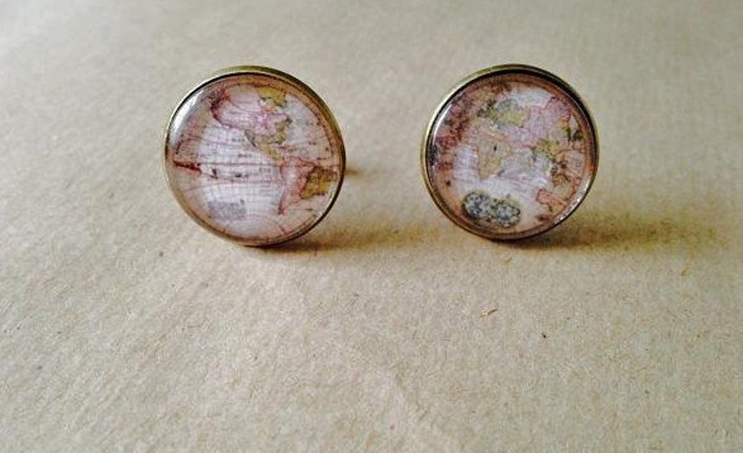 Map Cufflinks -unique Beautiful Handmade - Etsy
