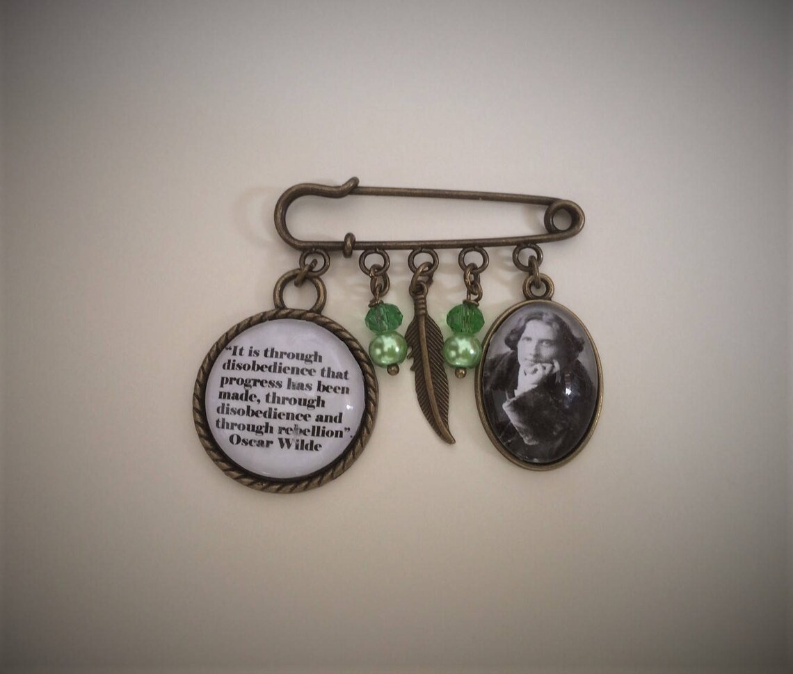 Oscar Wilde Quote Brooch / Bag Pin. Handmade, Unique - Etsy