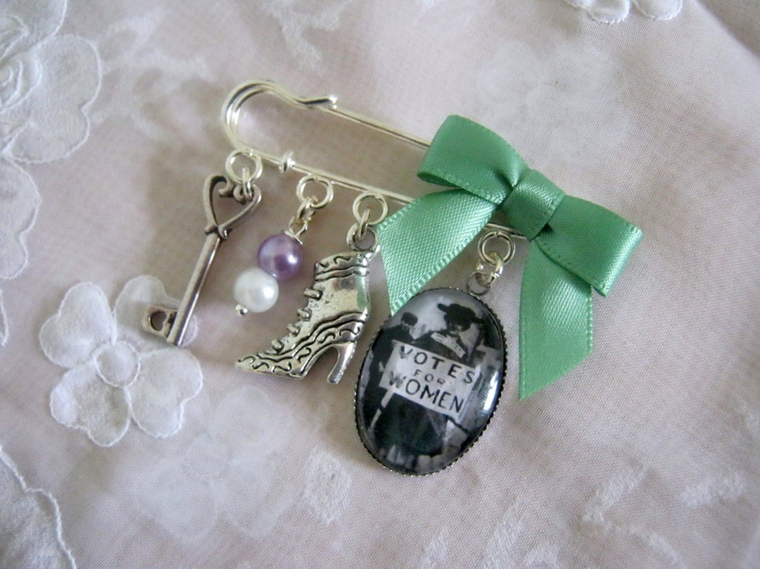 Votes for Women (pearl), Suffragette Kilt Pin/ Brooch -handmade, Unique ...