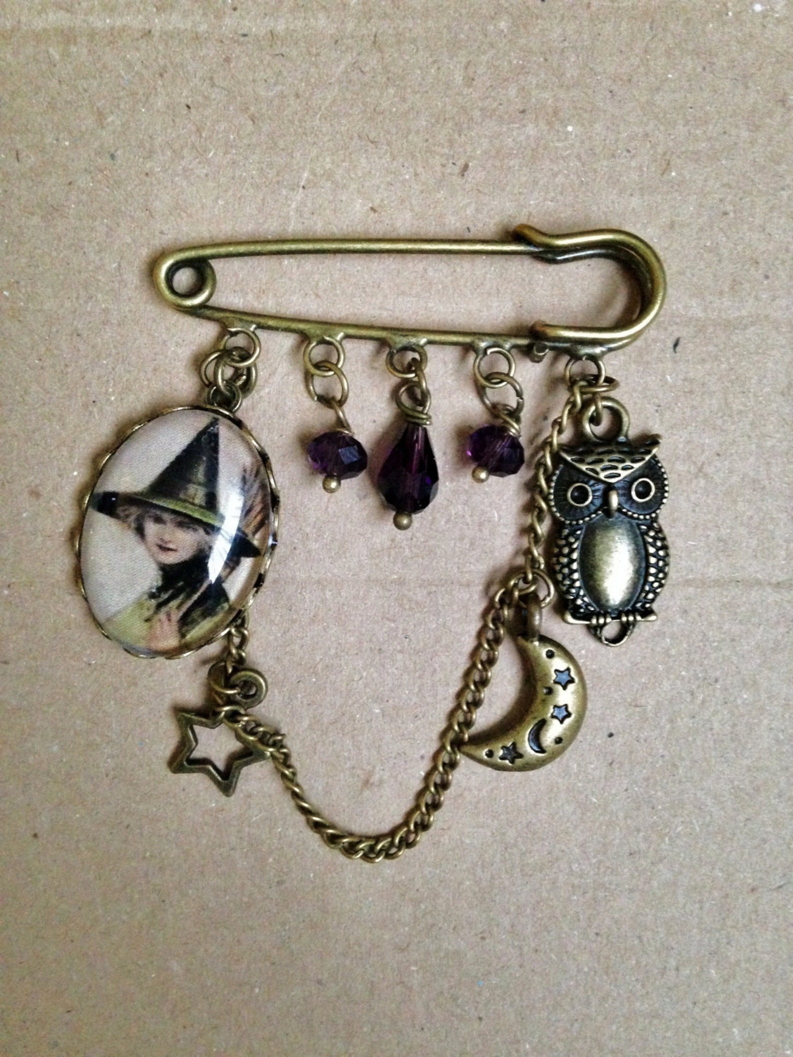 Vintage Witch Brooch/ Kilt Pin -handmade, Unique - Etsy