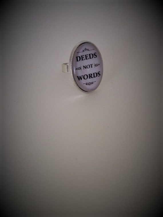 Deeds Not Words Suffragette Ring Handmade Unique | Etsy