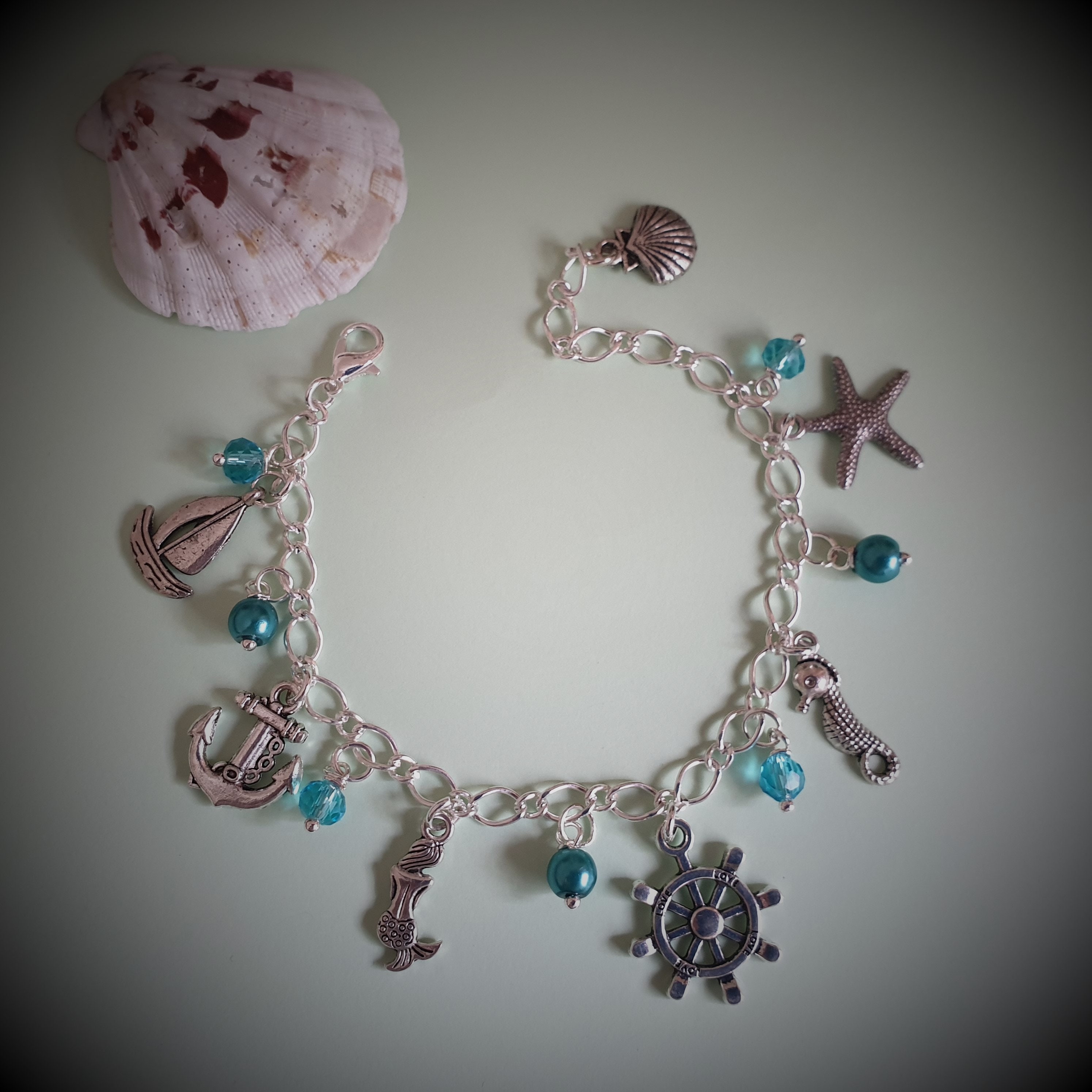 Ocean Charm Bracelet. Handmade, Unique - Etsy