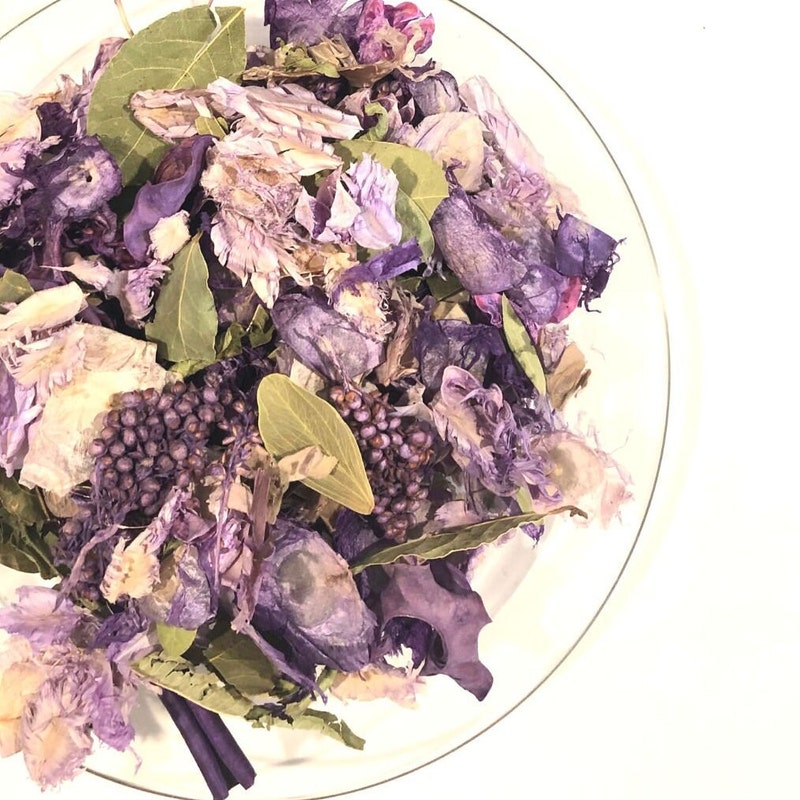 Lilac and Green Flower - Etsy