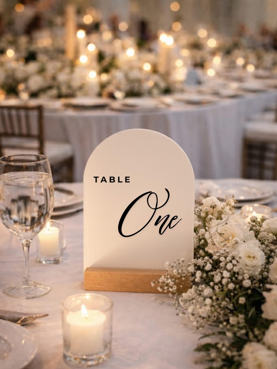 Table Numbers, Wedding Number Signs, Elegant and Timeless Table Decor ...