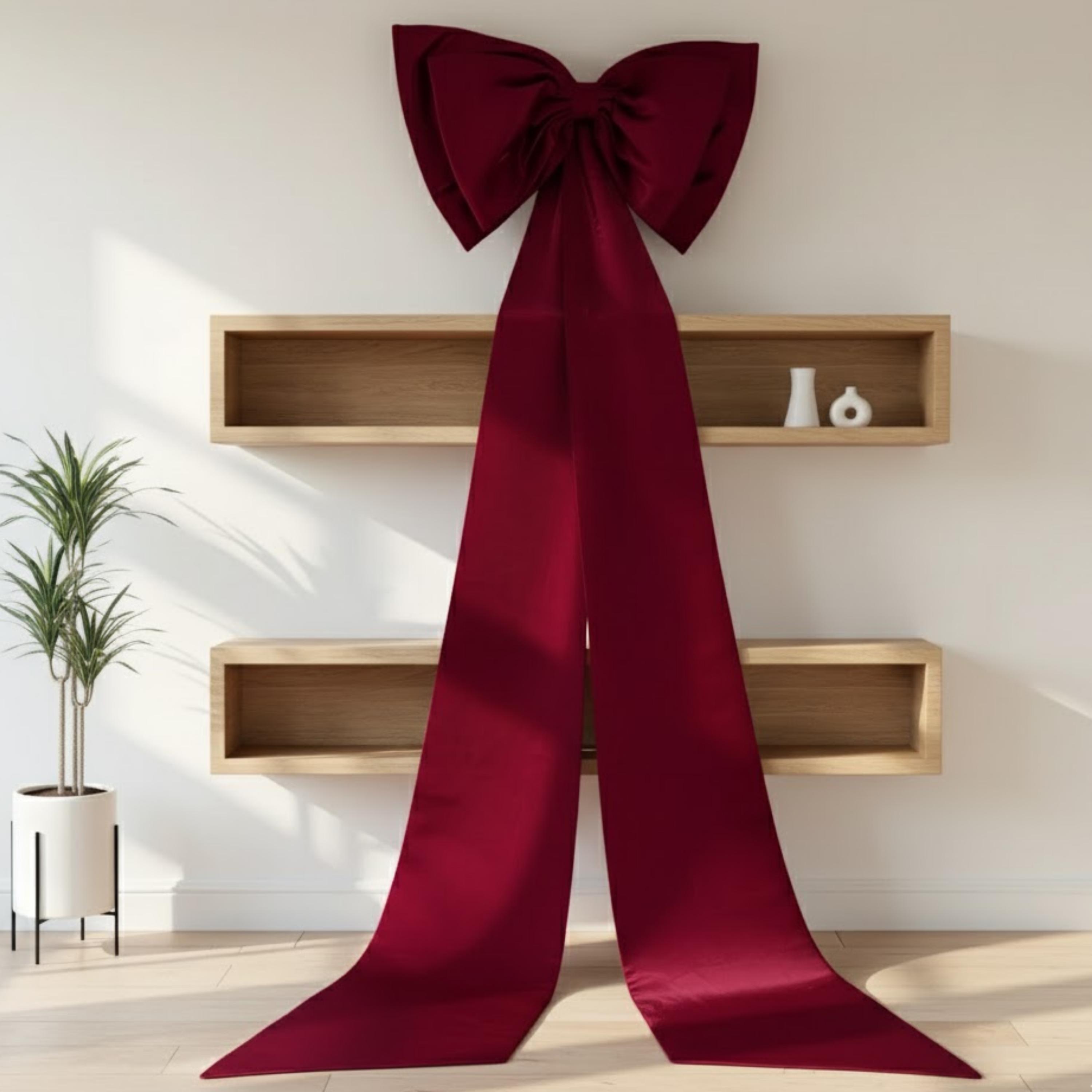 Oversized Christmas Tree Bow - Christmas Tree Topper, Satin Bow ...