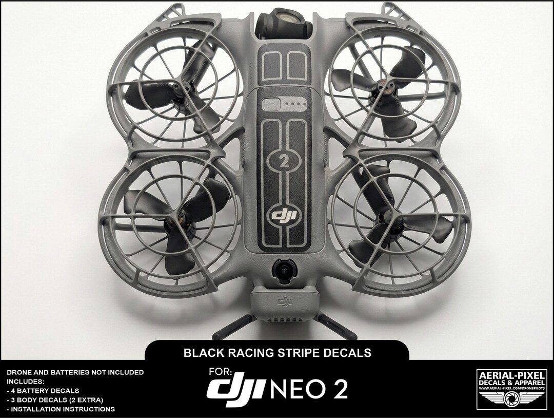 DJI Neo 2 Racing Stripes With Battery Decals Number #1-4 - Etsy