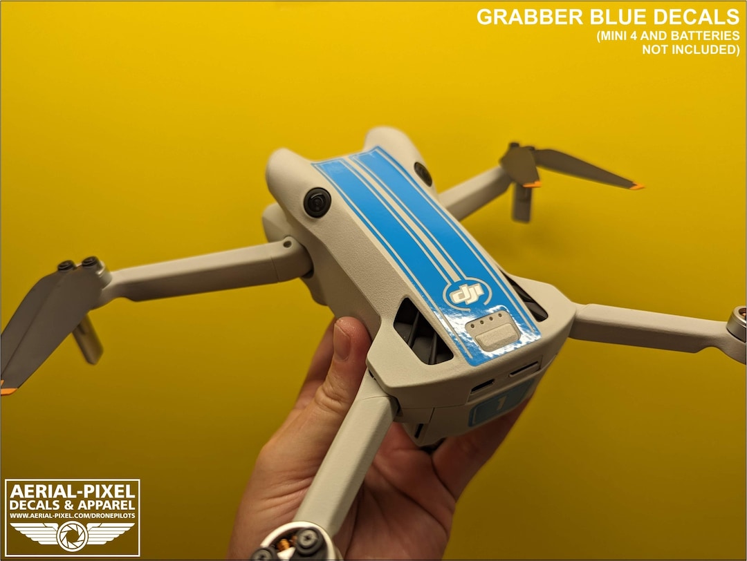 DJI Mini 4 Pro Racing Stripes With Battery Decals Number #1-4 Sticker ...