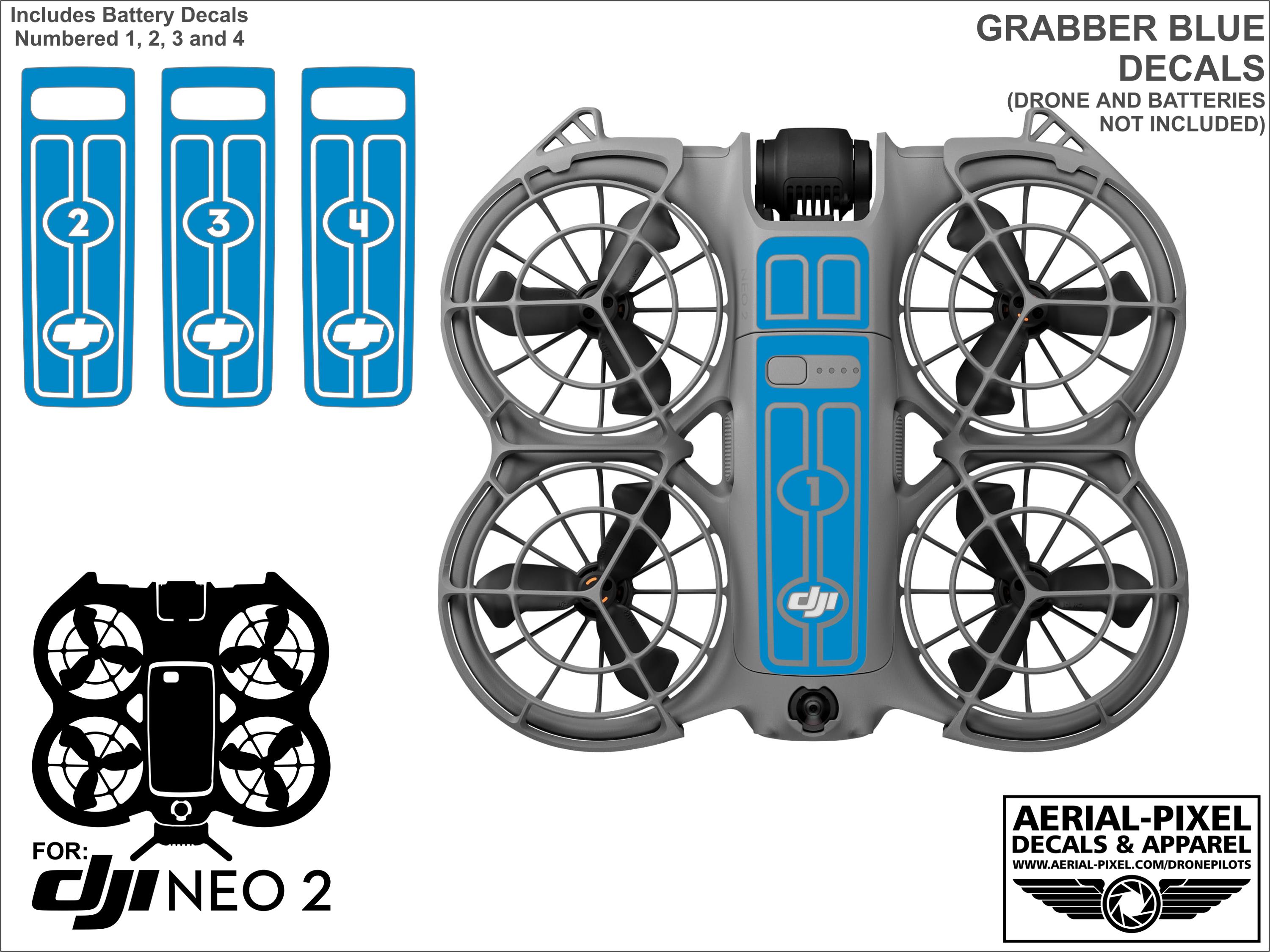 DJI Neo 2 Racing Stripes With Battery Decals Number #1-4 - Etsy