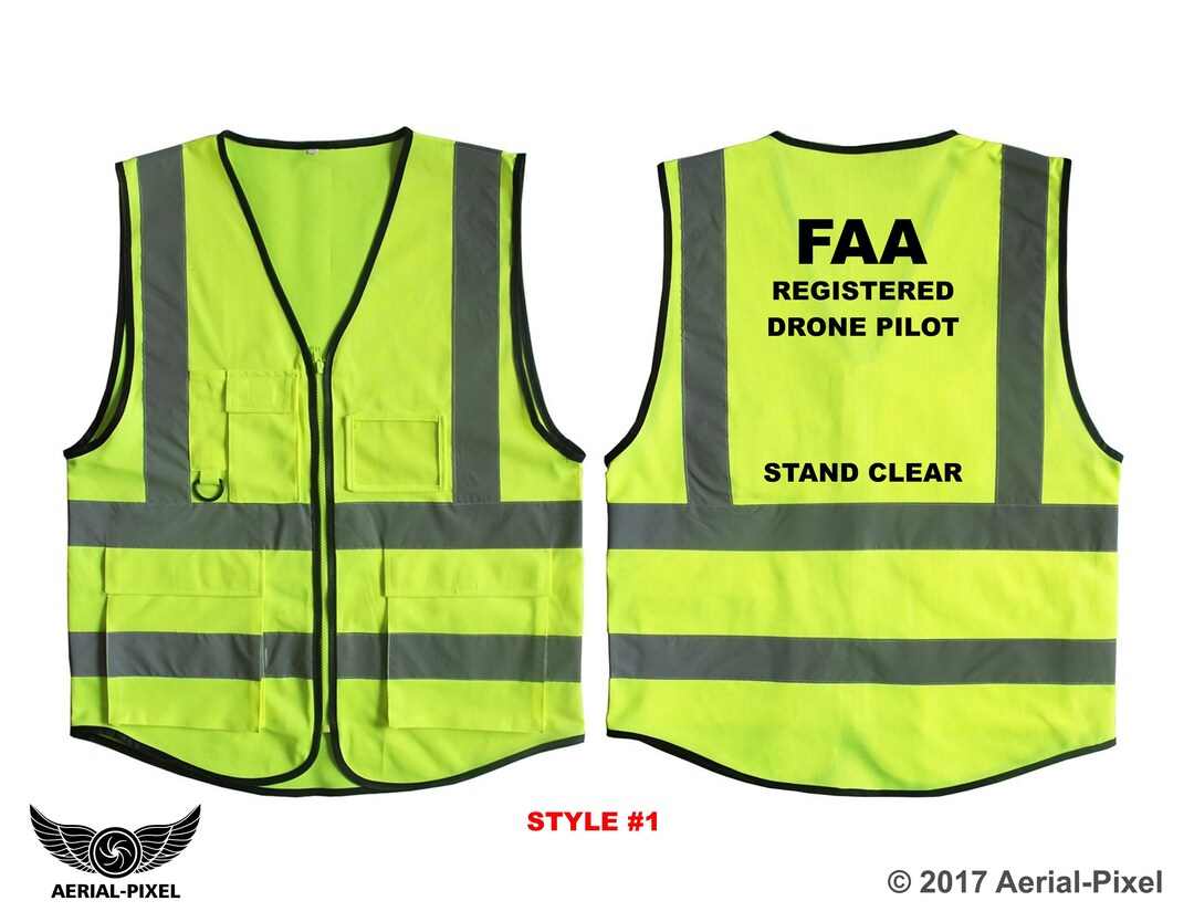 5 Pocket Hi-visibility Safety Vest for FAA Registered Drone Pilots - Etsy