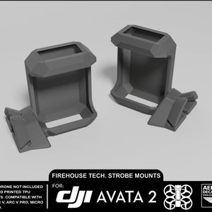 DJI AVATA 2 Tactical Lighting Strobe Mounts for Firehouse Technology Arc V, Arc V Pro, Micro and ...