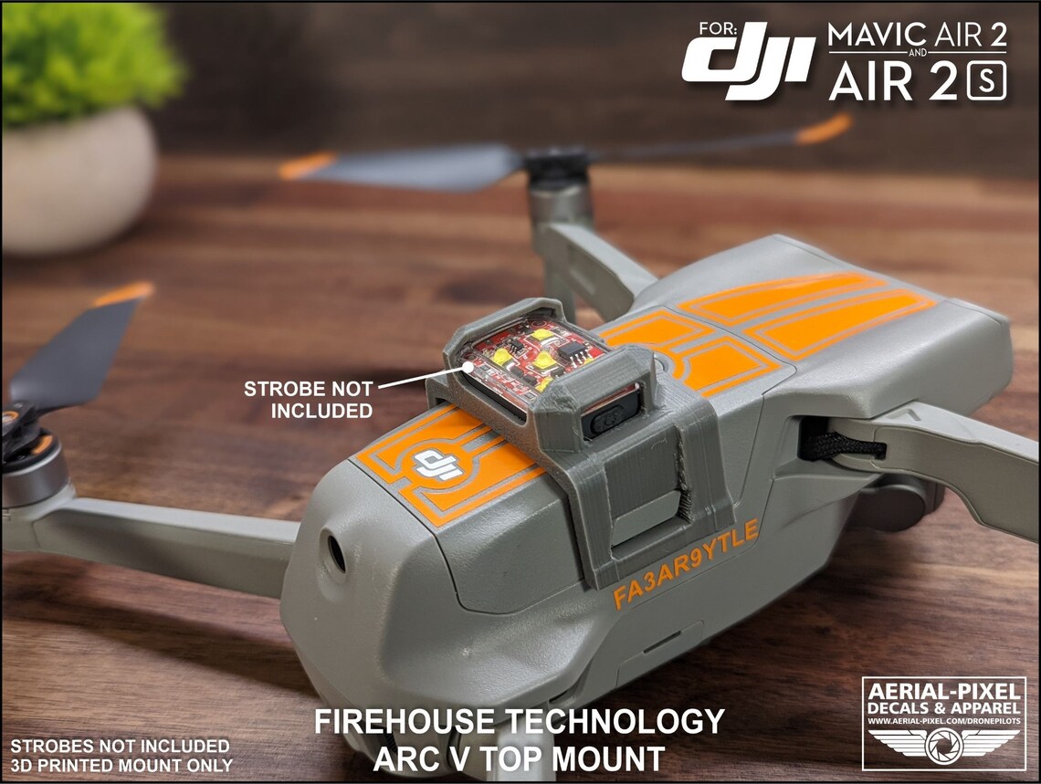 DJI Mavic Air 2 and Air 2S Top Strobe Mount for Firehouse - Etsy