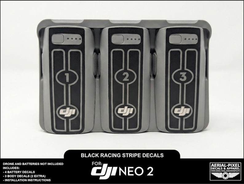 DJI Neo 2 Racing Stripes With Battery Decals Number #1-4 - Etsy