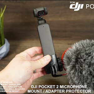 DJI Pocket 2 Microphone Mount for Cold / Hot Shoe Mics for 3.5mm ...