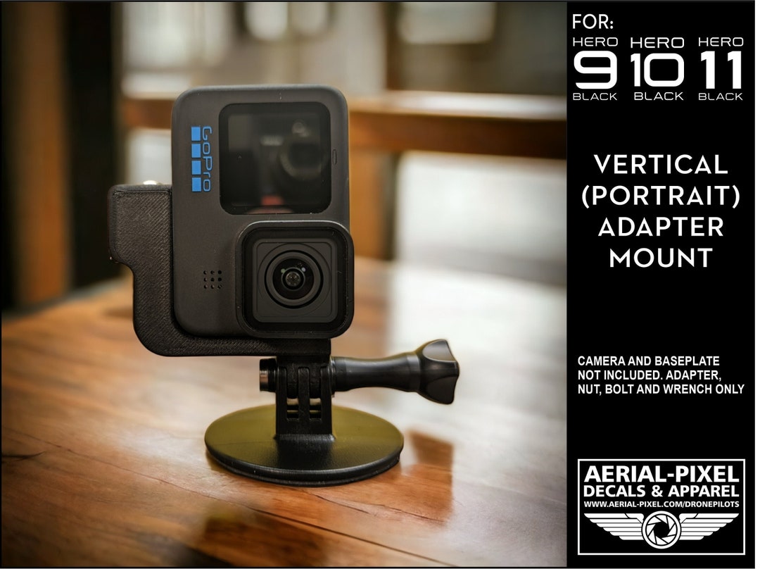 Gopro Hero 9, 10, 11 and 12 Vertical (portrait) Adapter Mount - Etsy
