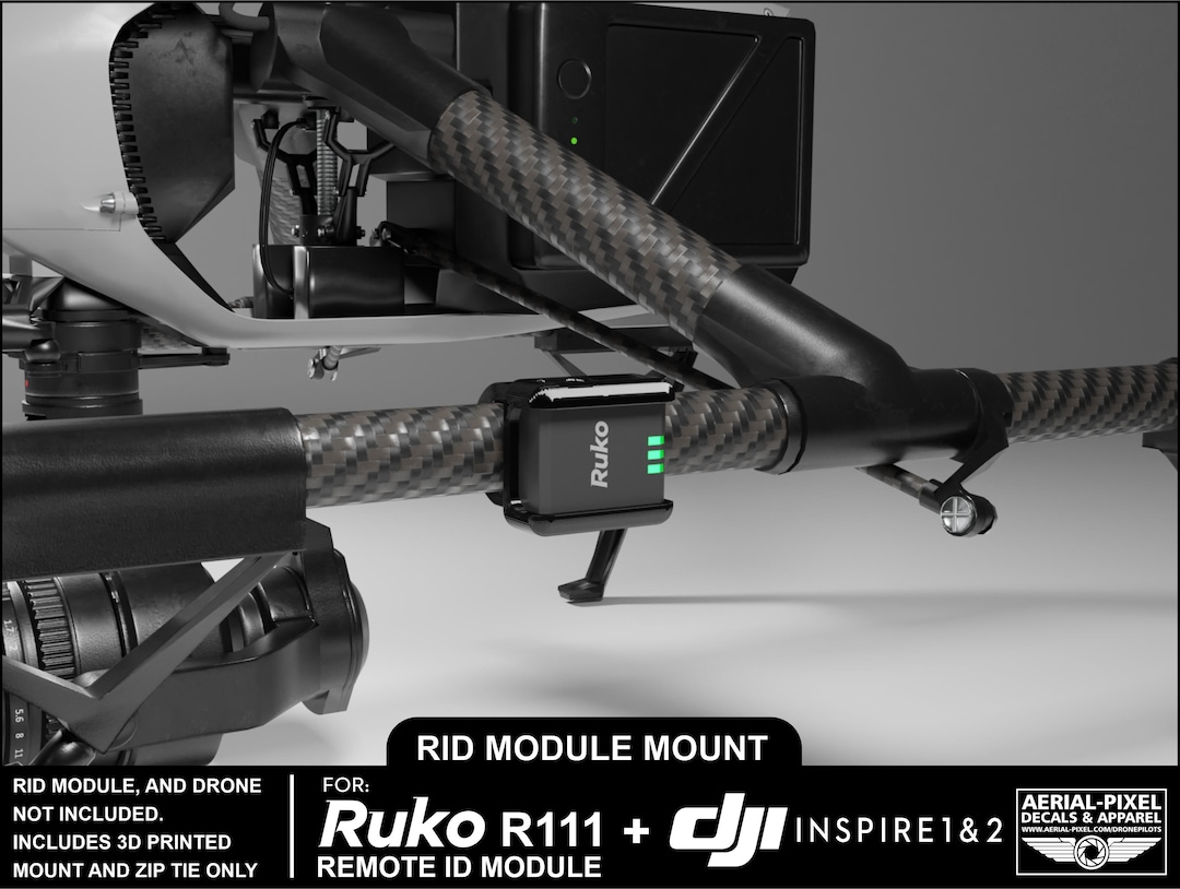 DJI Inspire 1 and 2 Ruko R111 Remote ID Module Mount (ruko Module Not ...