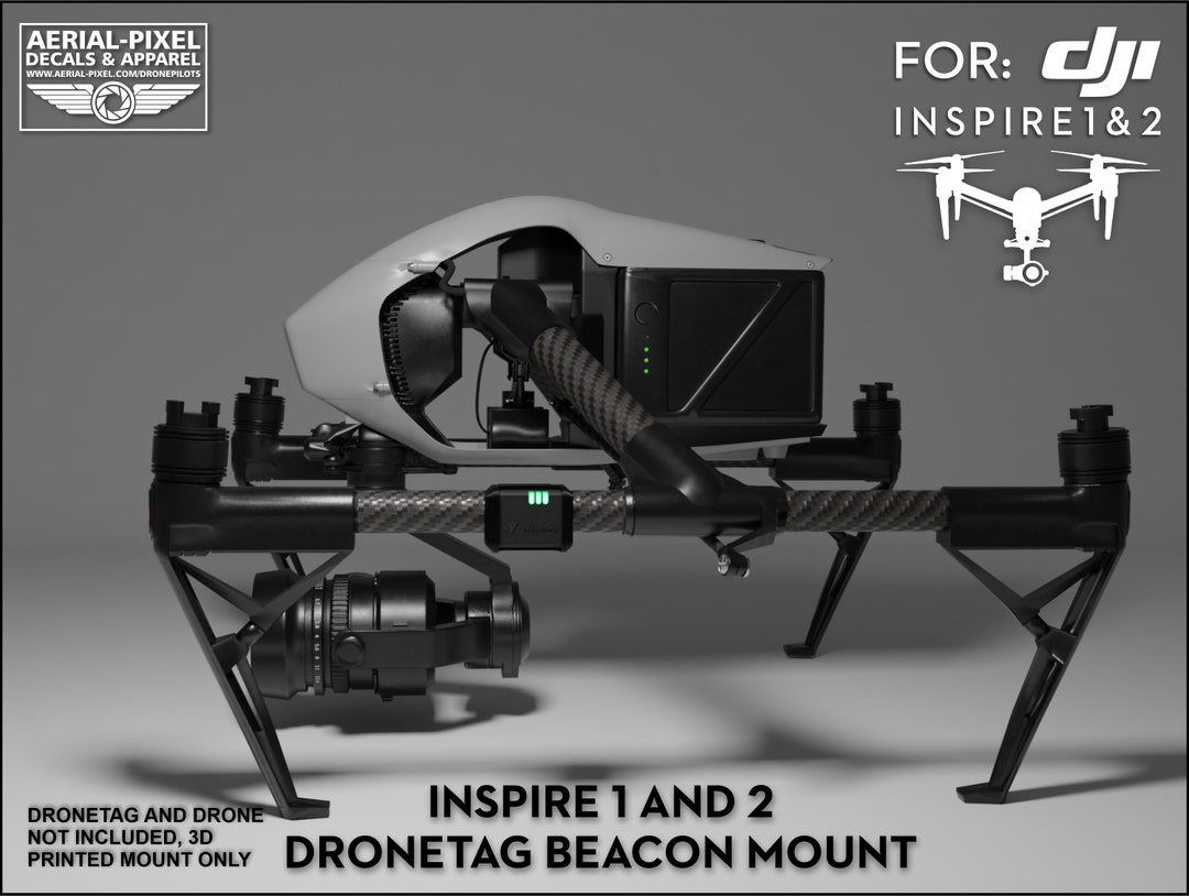 DJI Inspire 1 and 2 Dronetag Beacon Mount for Remote ID RID dronetag ...