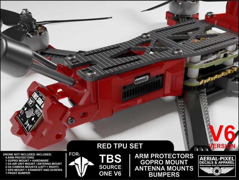 TBS Source One V6 DJI O4 Pro TPU Set - Choose From 10 Different Colors ...