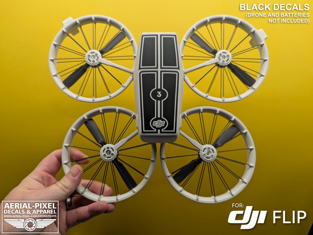 DJI Flip Racing Stripes With Battery Decals Number #1-3 Sticker Skin - Etsy