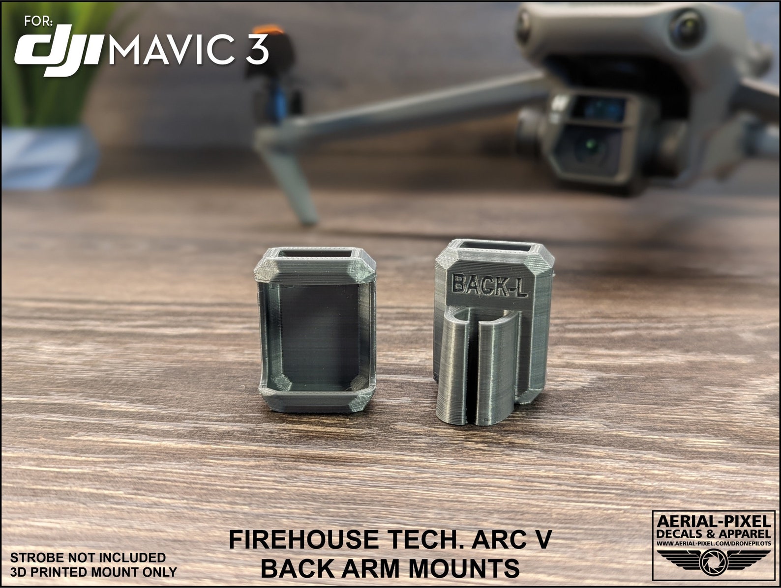 DJI Mavic 3 Strobe Light Mounts for Firehouse Technology Arc V strobe Not Included - Etsy