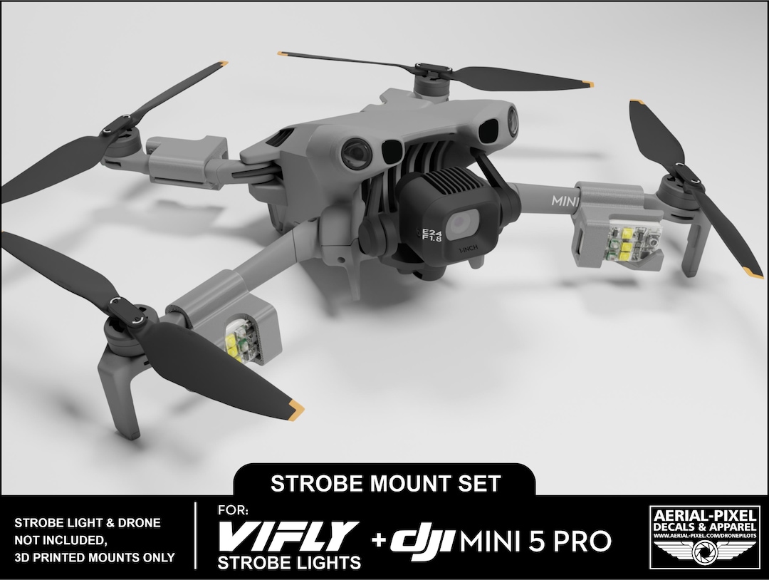 DJI Mini 5 Pro Strobe Light Mounts for Vifly Strobe Lights (strobe Not ...