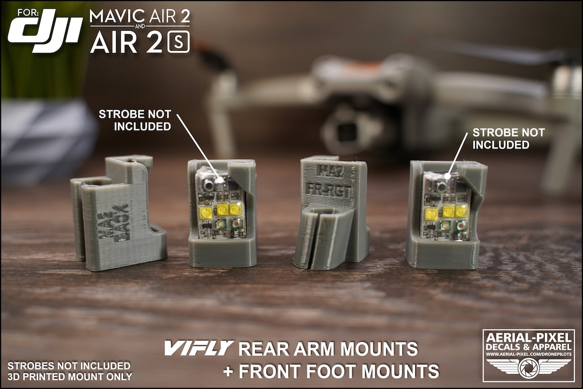 DJI Mavic Air 2 / Air 2S Strobe Light Mounts for VIFLY Strobe | Etsy