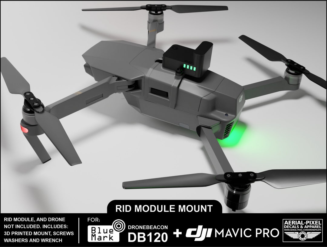 DJI Mavic Pro Bluemark Dronebeacon Db120 Mount for Remote ID RID (db120 ...