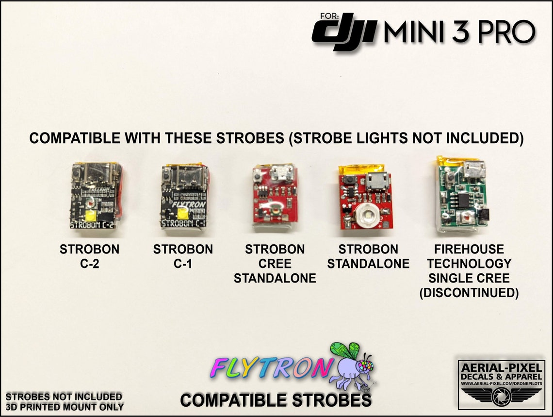 DJI Mini 3 Pro Strobe Light Mounts for Flytron Strobes strobe - Etsy