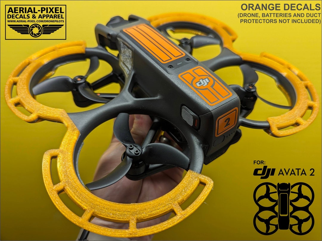 DJI Avata 2 Racing Stripes With Battery Decals Number #1-4 - Etsy