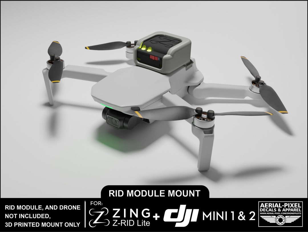 DJI Mini 1 and 2 Zing Z-RID Lite Mount for Remote ID (zing Module Not ...